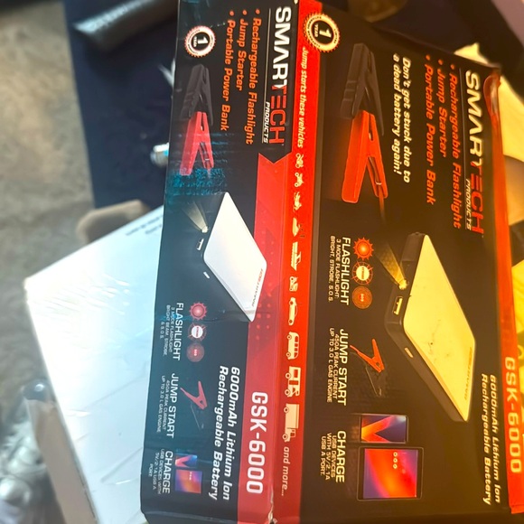 smarttech | Other | Smart Tech Rechargeable Flashlight Jumpstart Portable Power Bank Gsk 600 ...